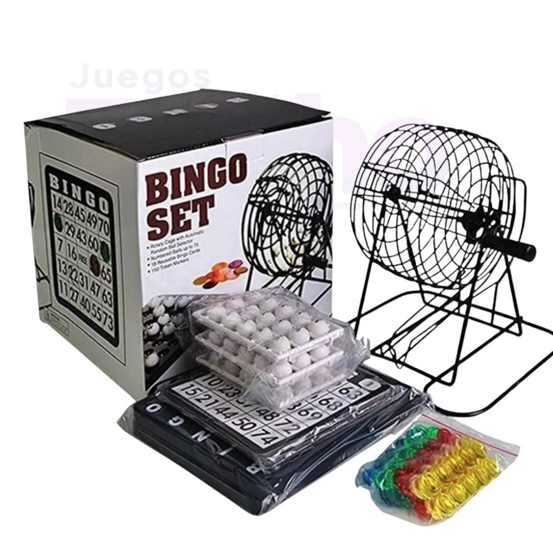 Kit De Bingo Balotera Pequeña Negra - Juegos Tacho - juegos de mesa ...